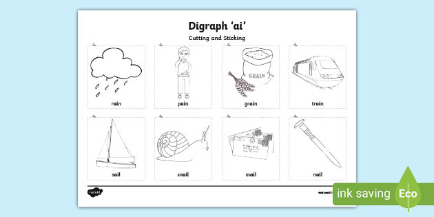 Digraph 'ai' Worksheet (teacher made)