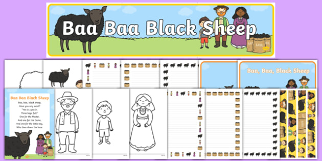 Baa Baa Black Sheep Resource Pack (teacher made)
