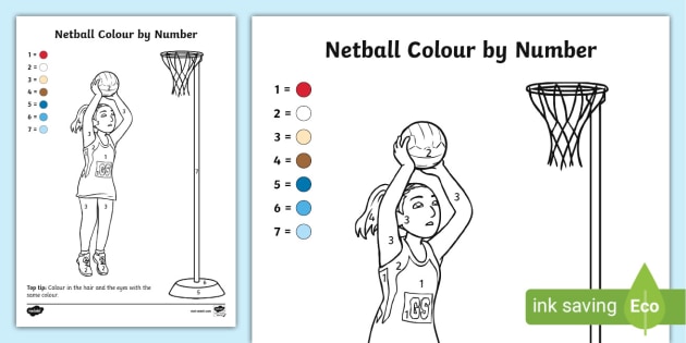 FREE! - Netball Colour By Number (teacher made)
