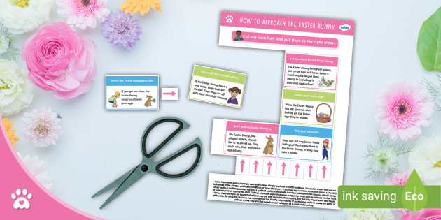 How to Approach the Easter Bunny - Sequencing Cards - Pets
