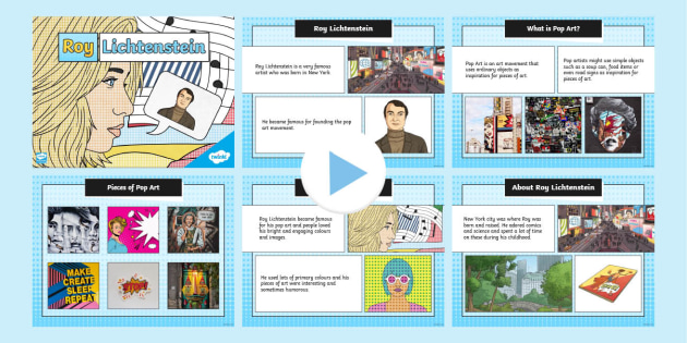 Roy Lichtenstein PowerPoint Visual Arts 3rd/4th Class