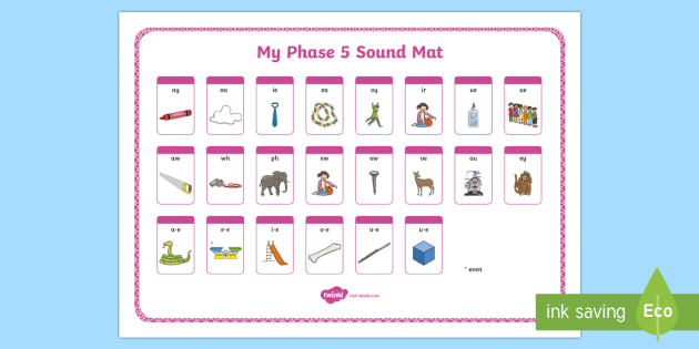 Middle East Phase 5 Digraphs Sound Mat (teacher made)