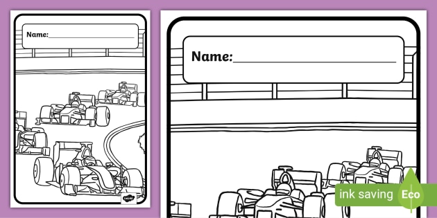 FREE! - Grand Prix Colouring Book Cover (teacher made)