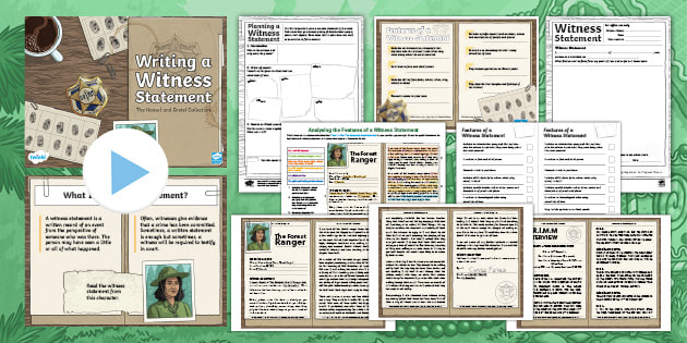 Writing a Witness Statement/Recount Bumper KS2 Resource Pack
