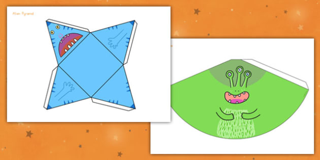 FREE! - 3D Shape Alien Nets (teacher made)