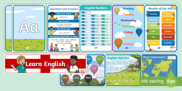 FREE! - Learn English Display Pack (teacher made)