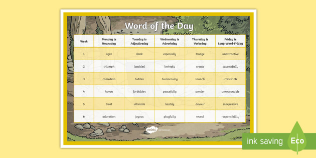 Year 3 Autumn 2 Word of the Day Display Poster