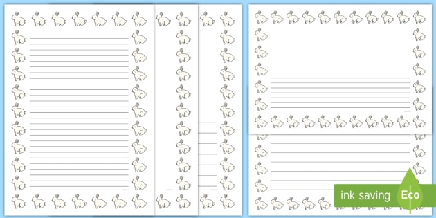 FREE! - Rabbit Portrait Page Borders- Portrait Page Borders