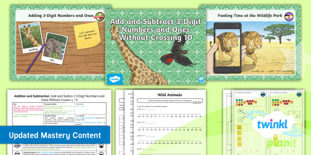 Y3 Mental Addition and Subtraction PlanIt Maths Lesson 3