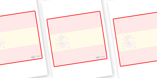 Spain Themed Editable Classroom Area Display Sign