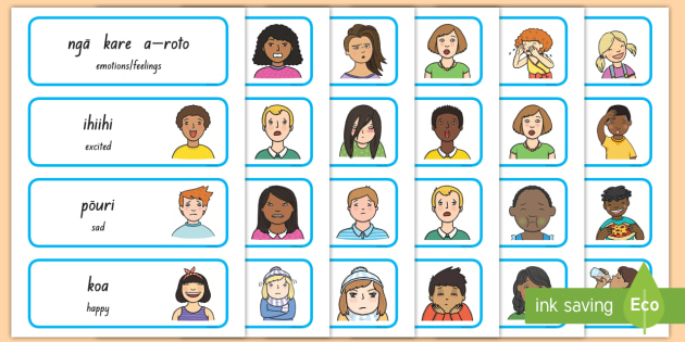 Emotion Words Cards English/Te Reo Māori (teacher made)