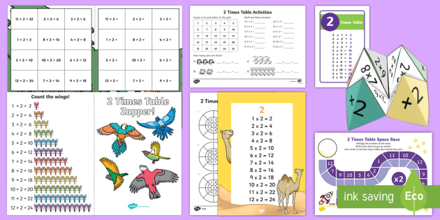 2 Times Table - Maths Resources, maths, numeracy, times, multiplication, 2