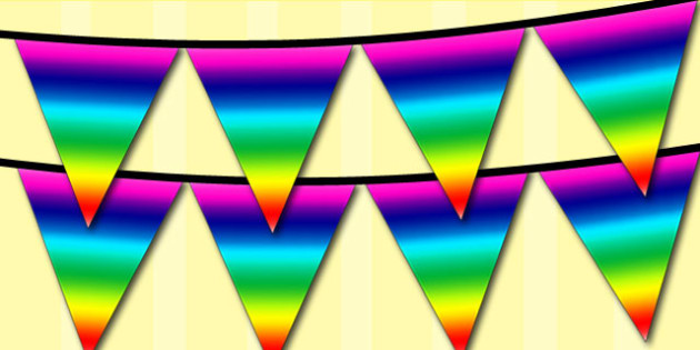 👉 Rainbow Bunting (teacher made)
