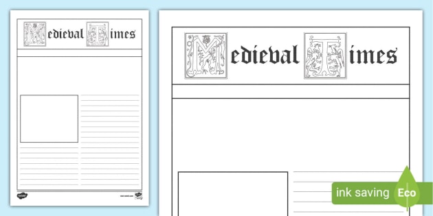 Medieval Times Newspaper Writing Template - Writing - KS2