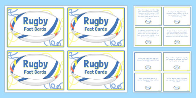 Rugby Display Fact Cards (teacher made)