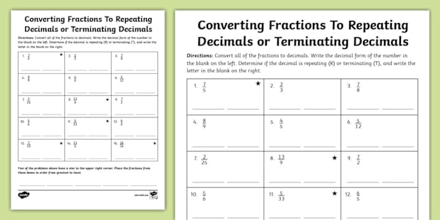 Repeating Decimal Problems GCSE Maths: Recurring Decimal Problem Which