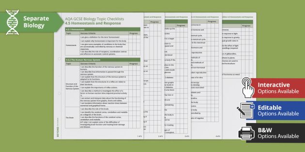 Homeostasis and Response | twinkl.co.uk