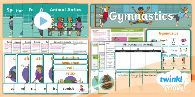 👉 Twinkl Move PE - Year 1 Gymnastics: Animals - Unit Pack