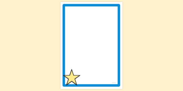 FREE! - Simple Blank Star Page Border | Page Borders | Twinkl