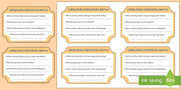 2D Shapes and Tiling Self Evaluation Exit Pass Cards