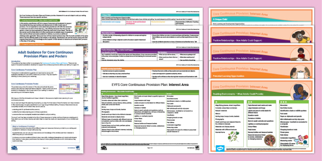 EYFS Interest Area Continuous Provision Plan & Poster Pack