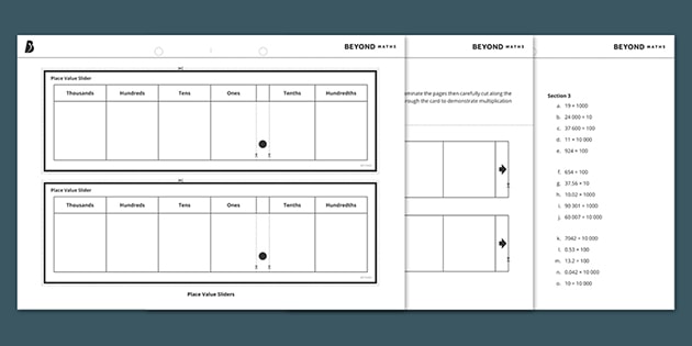 👉 KS3 Maths | Powers of 10 Place Value Slider | Beyond