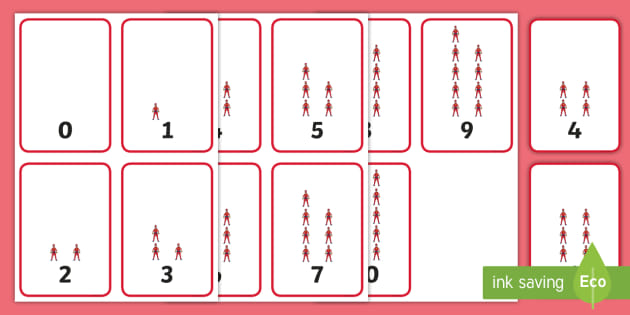 Superhero Numbers 0-10 Flashcards