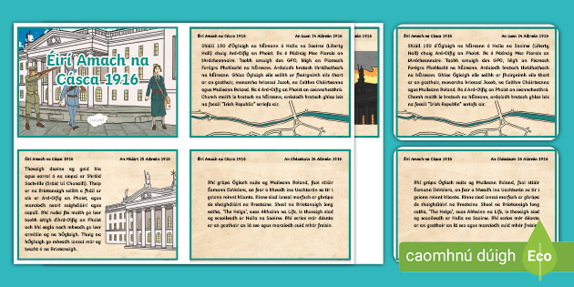 1916 Rising Timeline Sheets Gaeilge