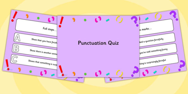 Punctuation Quiz | SPaG PowerPoint