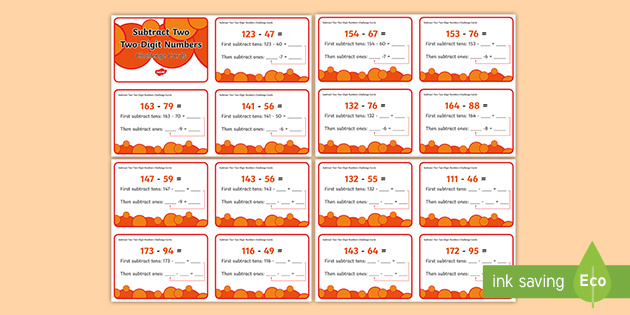 Subtract 2 digit Numbers Using Place Value Stage 6