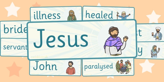 The Miracles of Jesus Bible Stories Word Cards