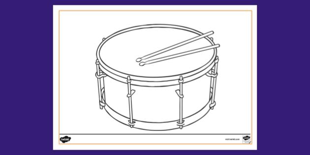 FREE! - Cuica Drum Colouring Sheet | Colouring Sheets