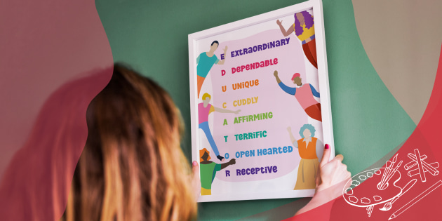 Educator Acrostic Poem Inspirational Poster (teacher made)