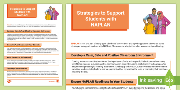 Strategies to Support Students with NAPLAN (teacher made)