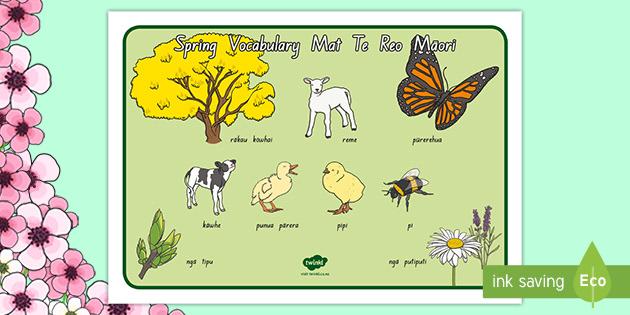 Spring Word Mat Te Reo Māori (teacher made)