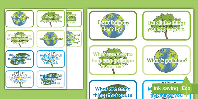 Environmental Primary Writing Prompt Cards (teacher made)