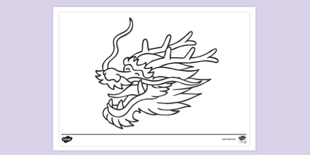FREE! - Dragon Colouring Page for Children Printable