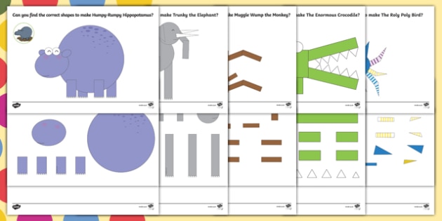 FREE! - Shape Activities Pack to Support Teaching on The Enormous Crocodile