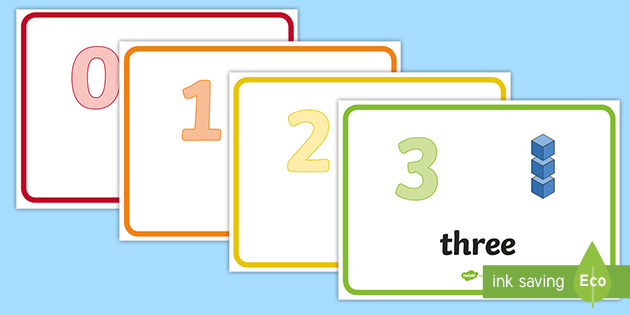 0-20 Numbers Display Posters Landscape (teacher made)