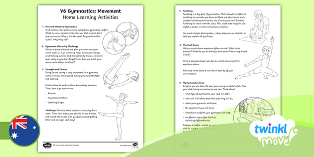 Move PE Year 6 Gymnastics: Movement Home Learning Tasks