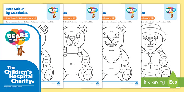 FREE! - 👉 Bears of Sheffield Colour by Calculation