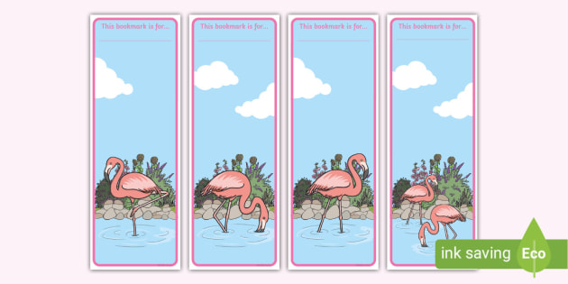 FREE! - Flamingo Printable Bookmarks (teacher made)