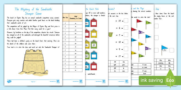 The Sandcastle Stomper Maths Mystery Game