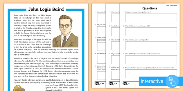 John Logie Baird Resources | twinkl.co.uk