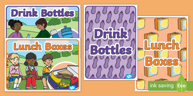Lunch Box and Drink Bottle Signs (teacher made)