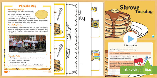All About Shrove Tuesday Resource Pack (teacher made)