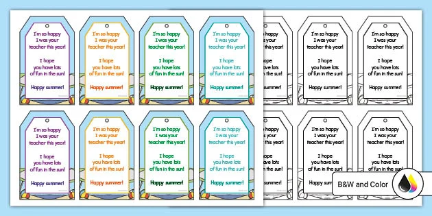 You Shone Bright This Year! End of Year Gift Tag - Twinkl