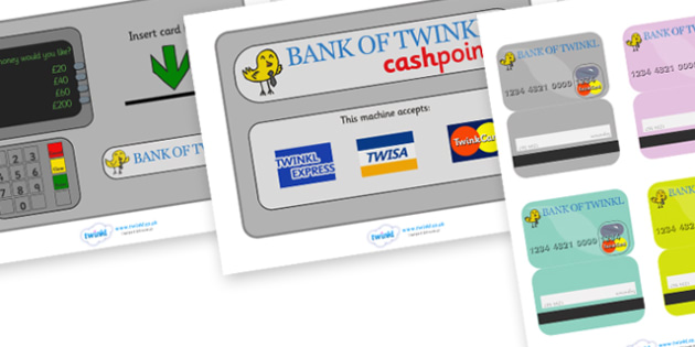 Bank Role Play Cash Machine (teacher made)