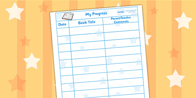 FREE! - Reading Record Teacher Parent Comments Sheet