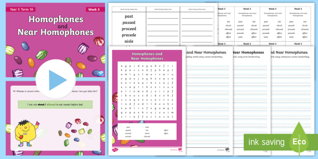 Year 5 Term 1A Week 5 Spelling Pack (teacher made)